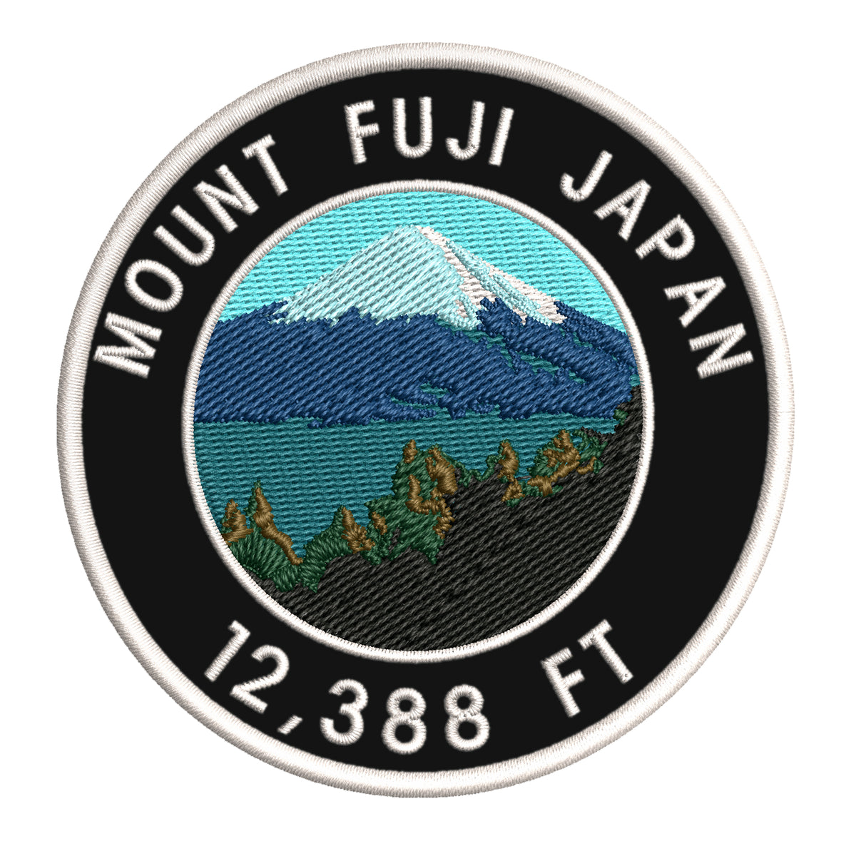 Mount Fuji 12,388ft 3.5" Embroidered Iron or Sew-on Patch – Athena Brands